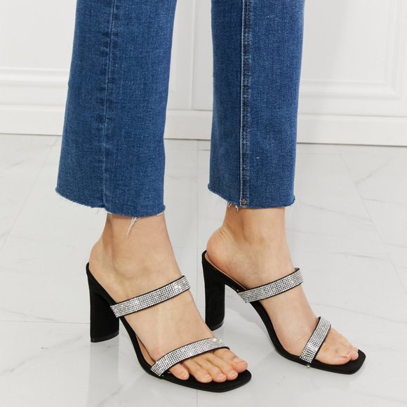 Melody | Shoes | Mmshoes Leave A Little Sparkle Rhinestone Block Heel ...